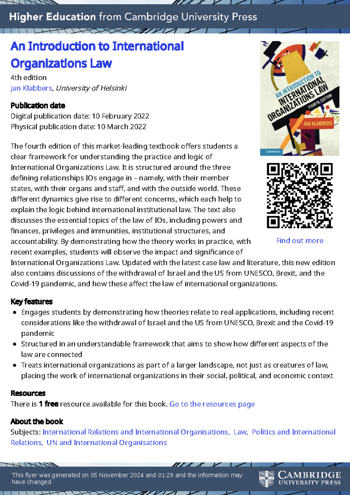 An Introduction to International Organizations Law - This flyer was ...