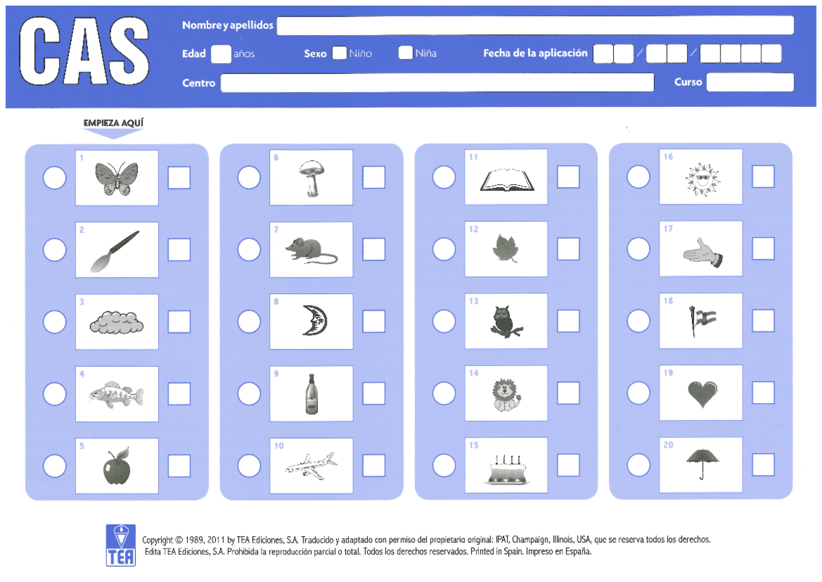 CAS TEST - Test actualizado - Psicología Educativa - Studocu