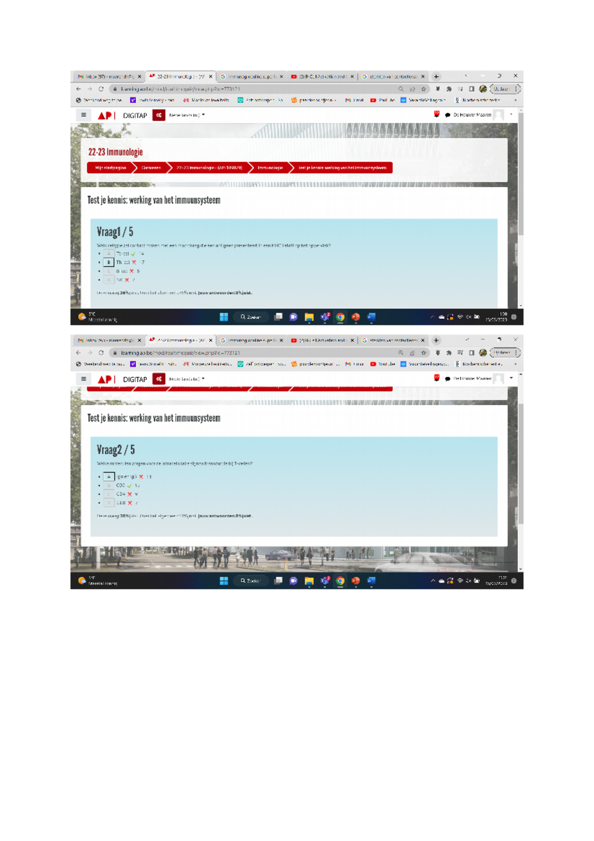 Quiz Les 4 Quiz Immunologie Studocu