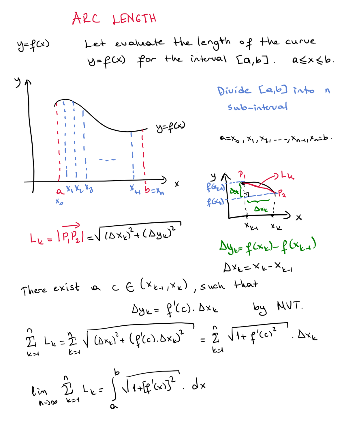 Arc Length Areas of Surfaces of Revolution - Calculus 2 - Studocu