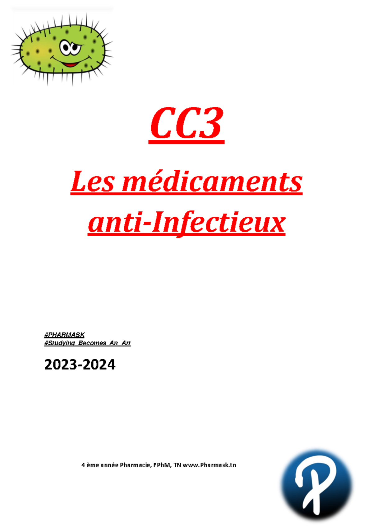 Annales CC3 2023-2024 les médicaments anti-infectueux - hématologie - CC Les médicaments - Studocu