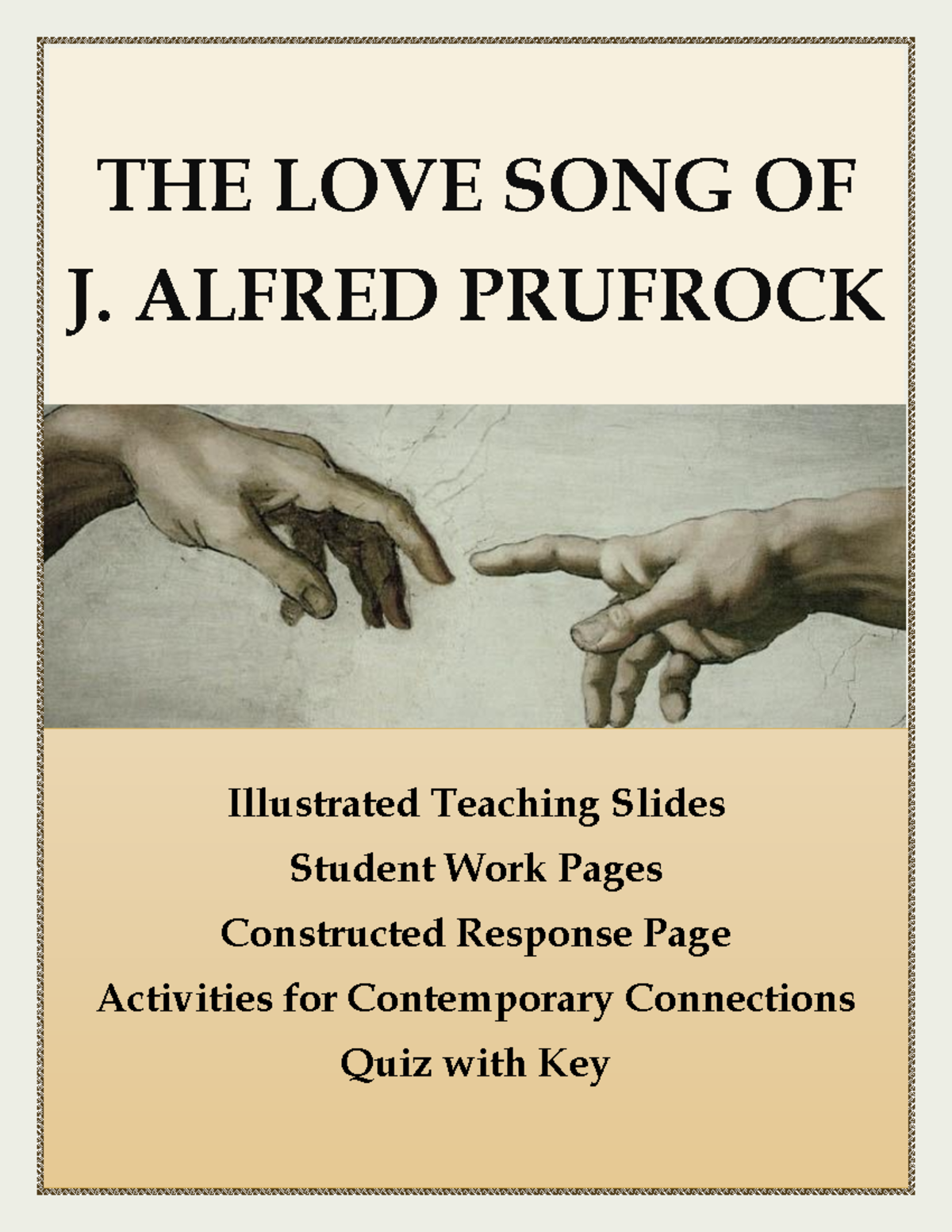 Lesson Plan & Work Pages - THE LOVE SONG OF J. ALFRED PRUFROCK ...
