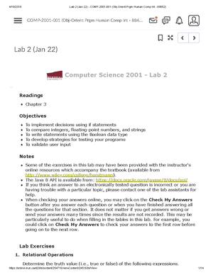 Lesson-1 - personal class notes - Lesson 1. Introducing Java By the end ...