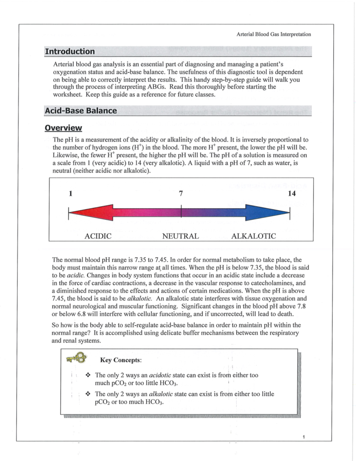 ABG Workbook-1 - notes - Arterial Blood Gas Interpretation Introduction ...