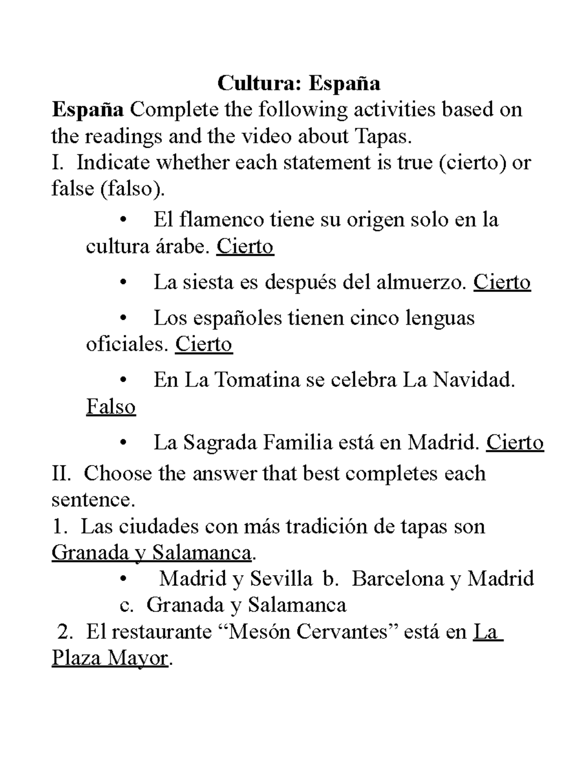 Cultura Espana - The culture of Spain put into notes - Cultura: España ...