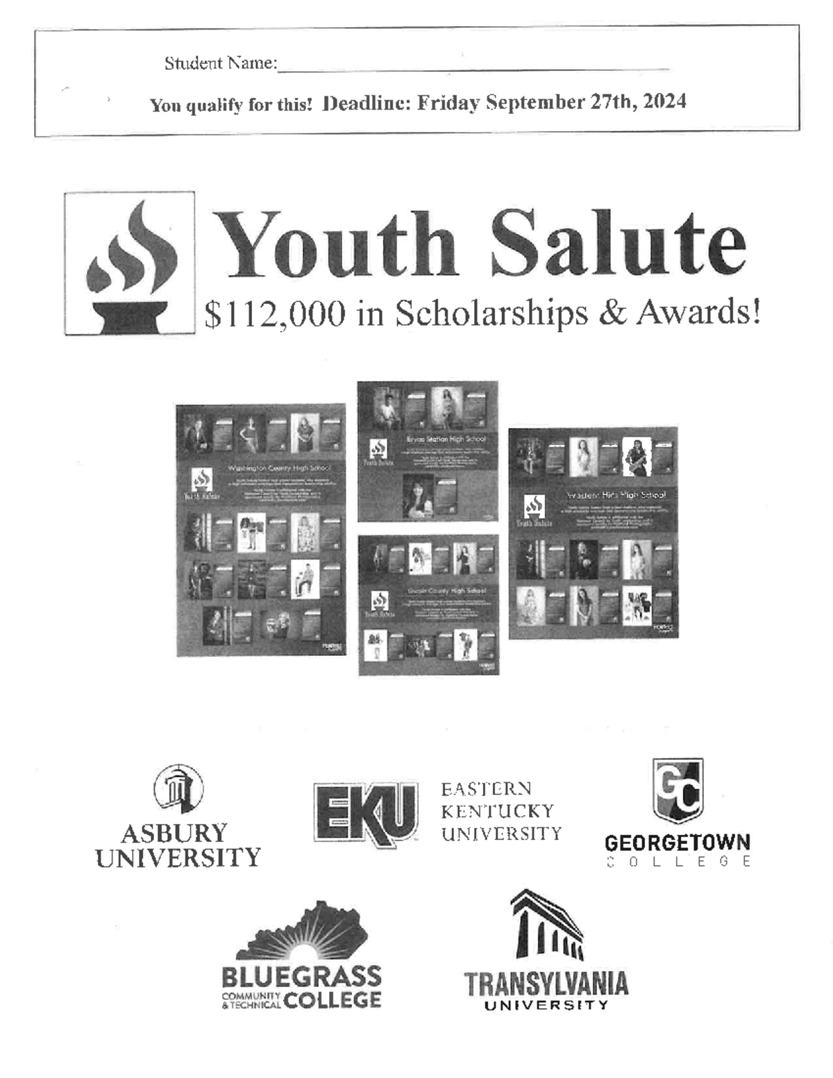 Youth Salute 2024-2025 - Student Name: You qualify for this! Deadline ...