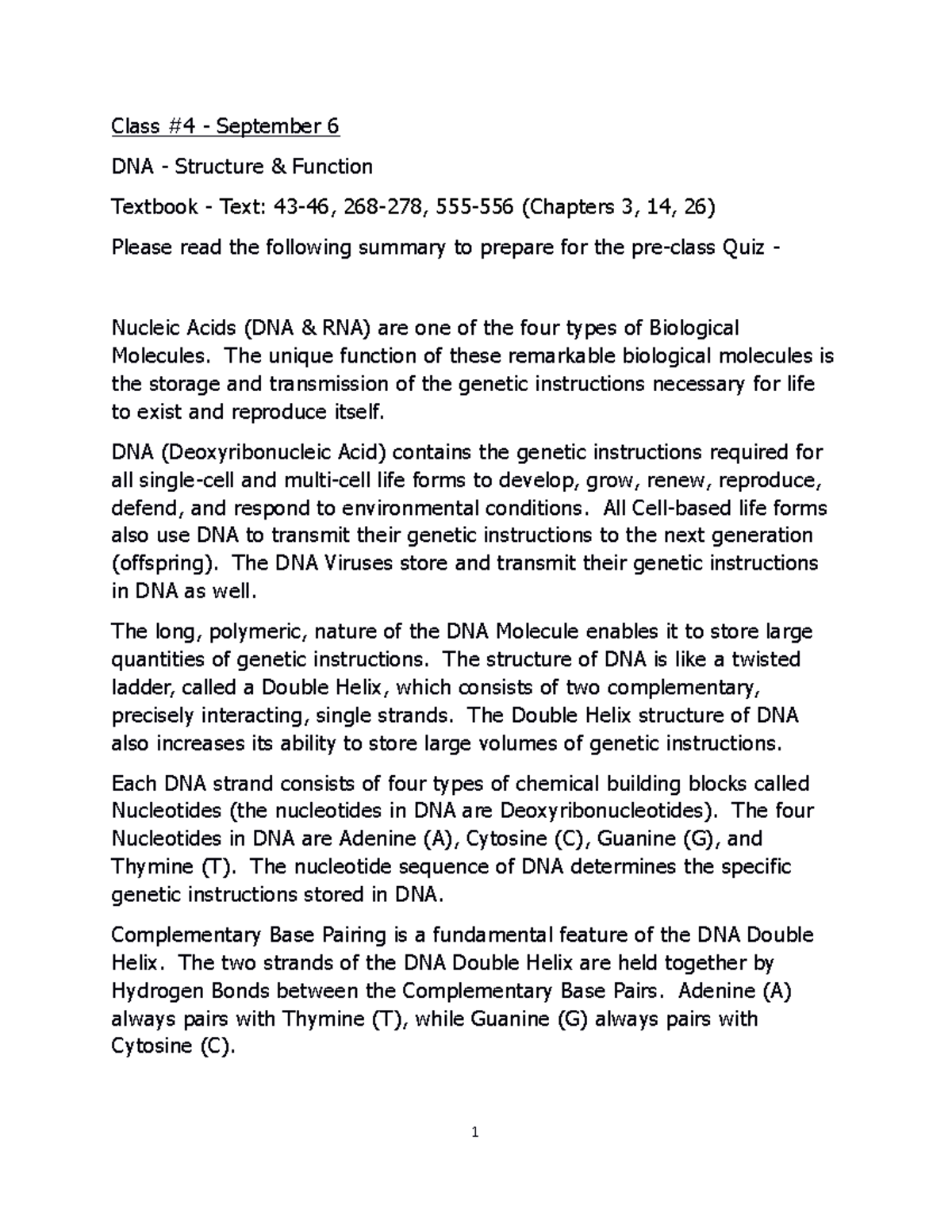 DNA - This is the notes your going to want to remember and recognize by ...