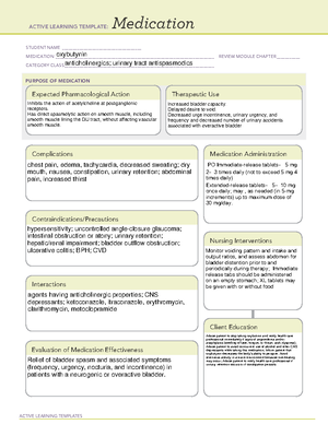 Medication ATI lidocaine - ACTIVE LEARNING TEMPLATES Medication STUDENT ...