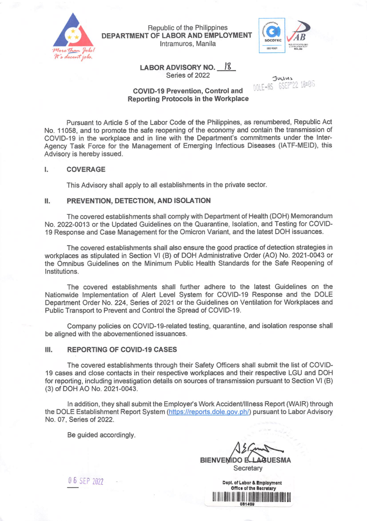 COVID-19-Prevention-Control-and-Reporting-Protocols-in-the-Workplace ...