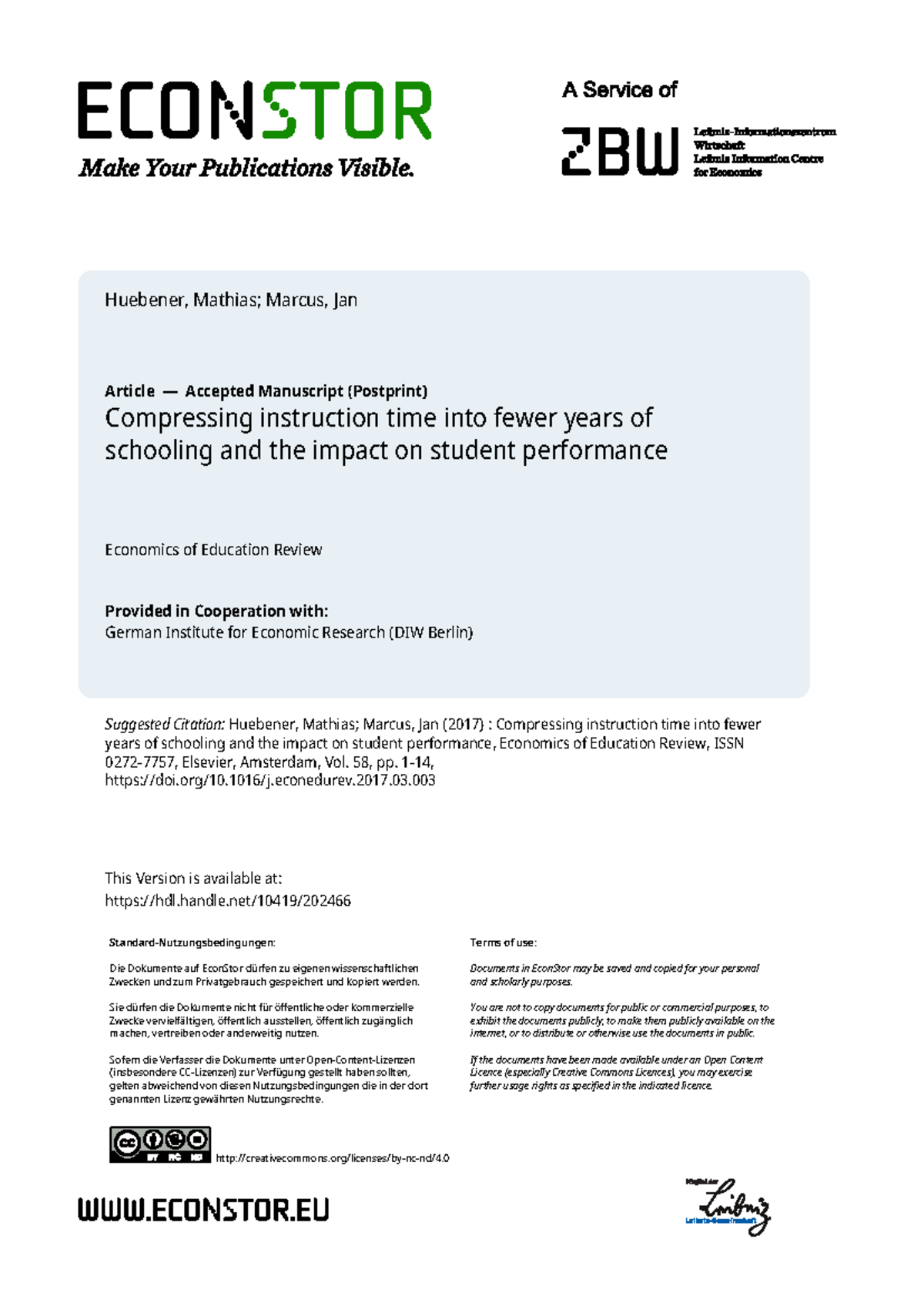 G8-admin Eo ER Postpr - Research - Huebener, Mathias; Marcus, Jan ...