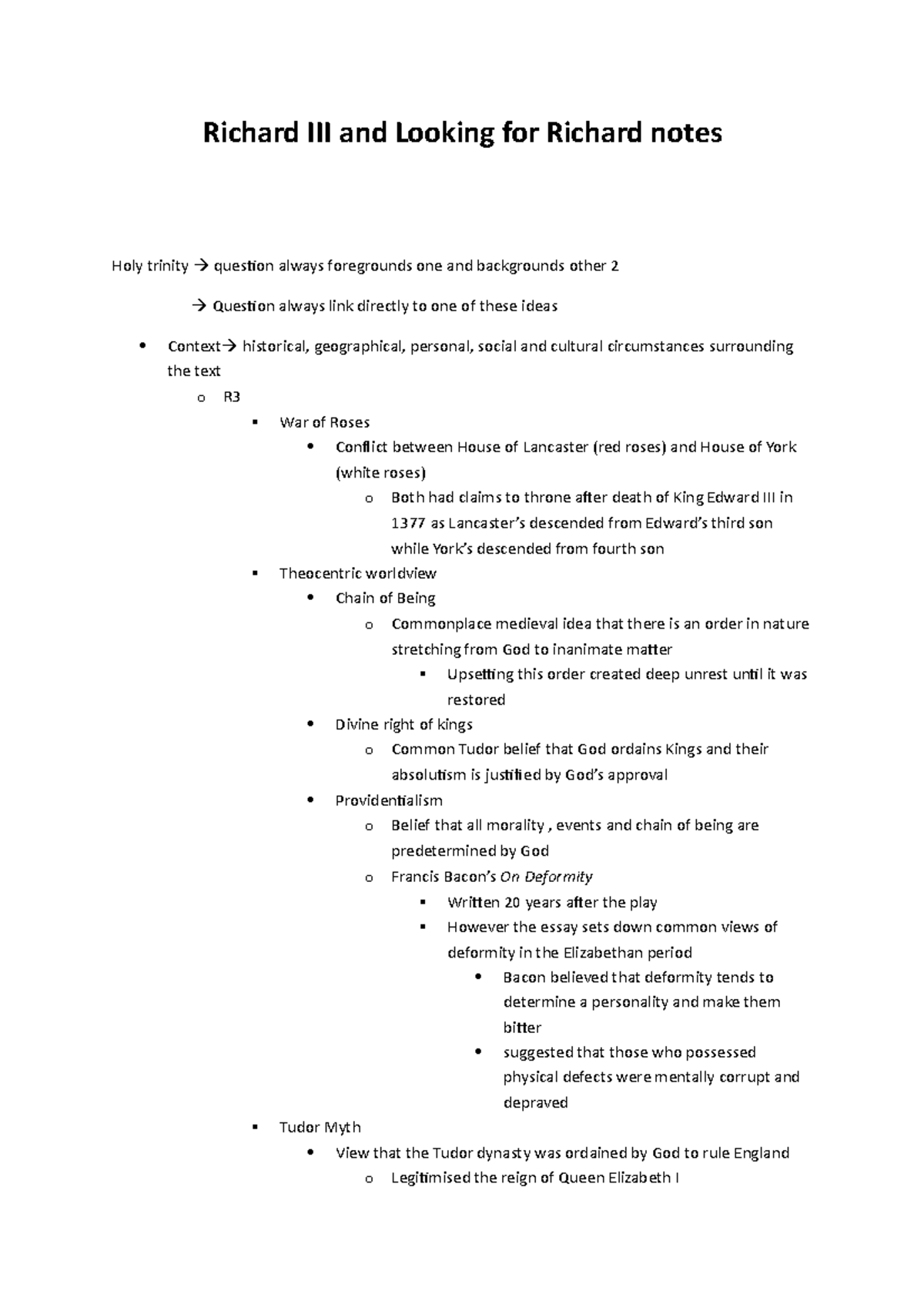 Richard III and Looking for Richard notes - Anita Roddick (Body Shop ...