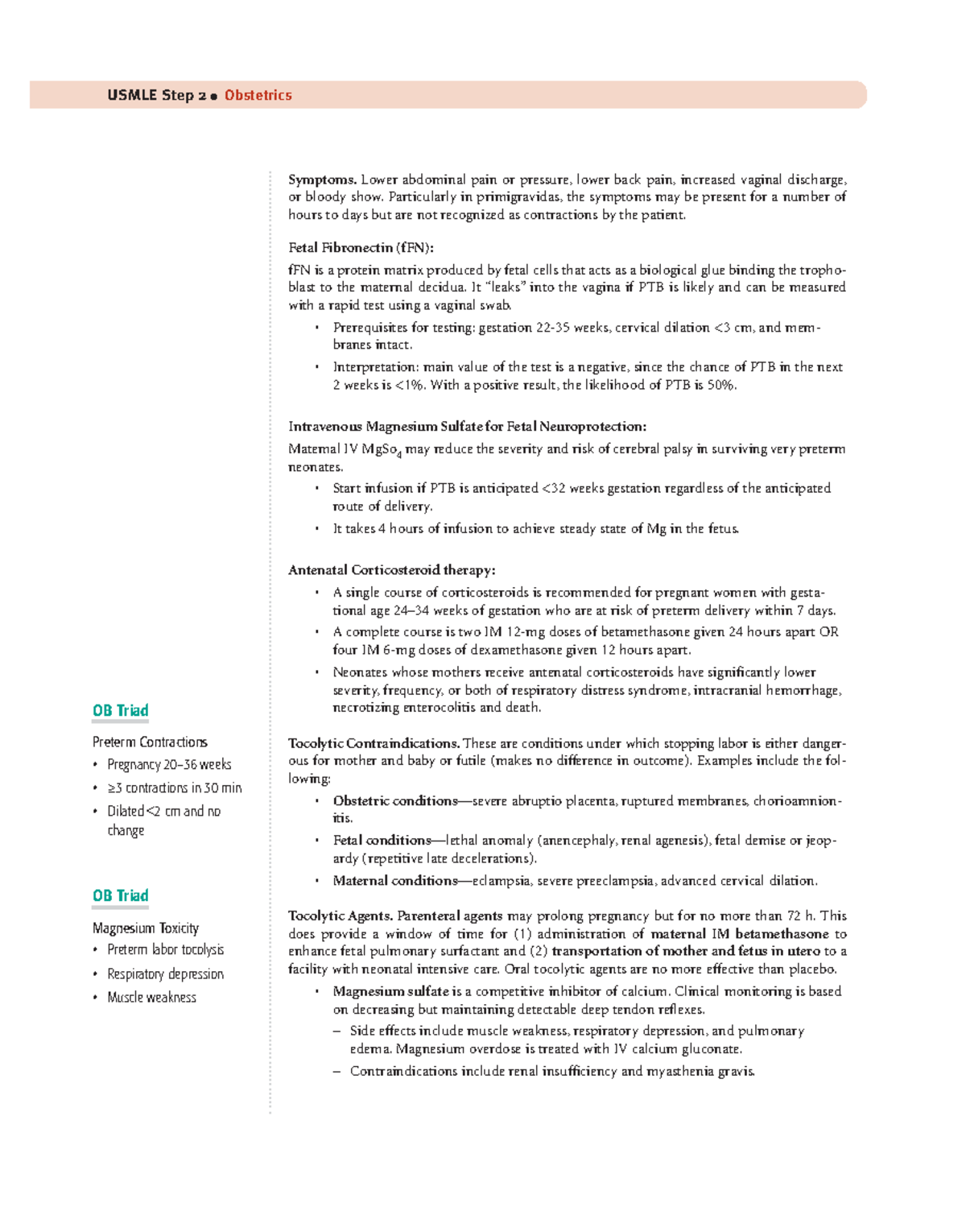 Chapter 8 1 MW - USMLE Step 2 l Obstetrics Symptoms. Lower abdominal ...