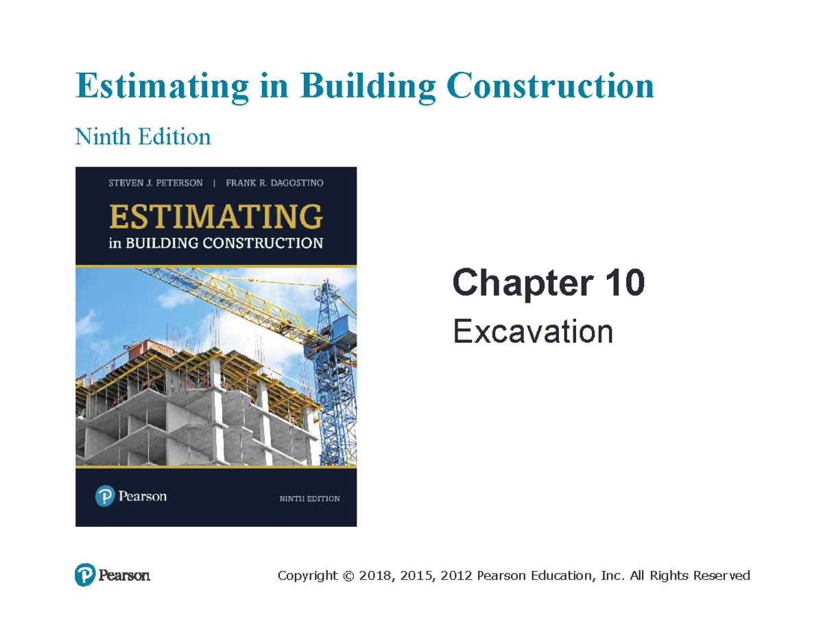 Chapter 10 - Excavation - Estimating in Building Construction Ninth ...