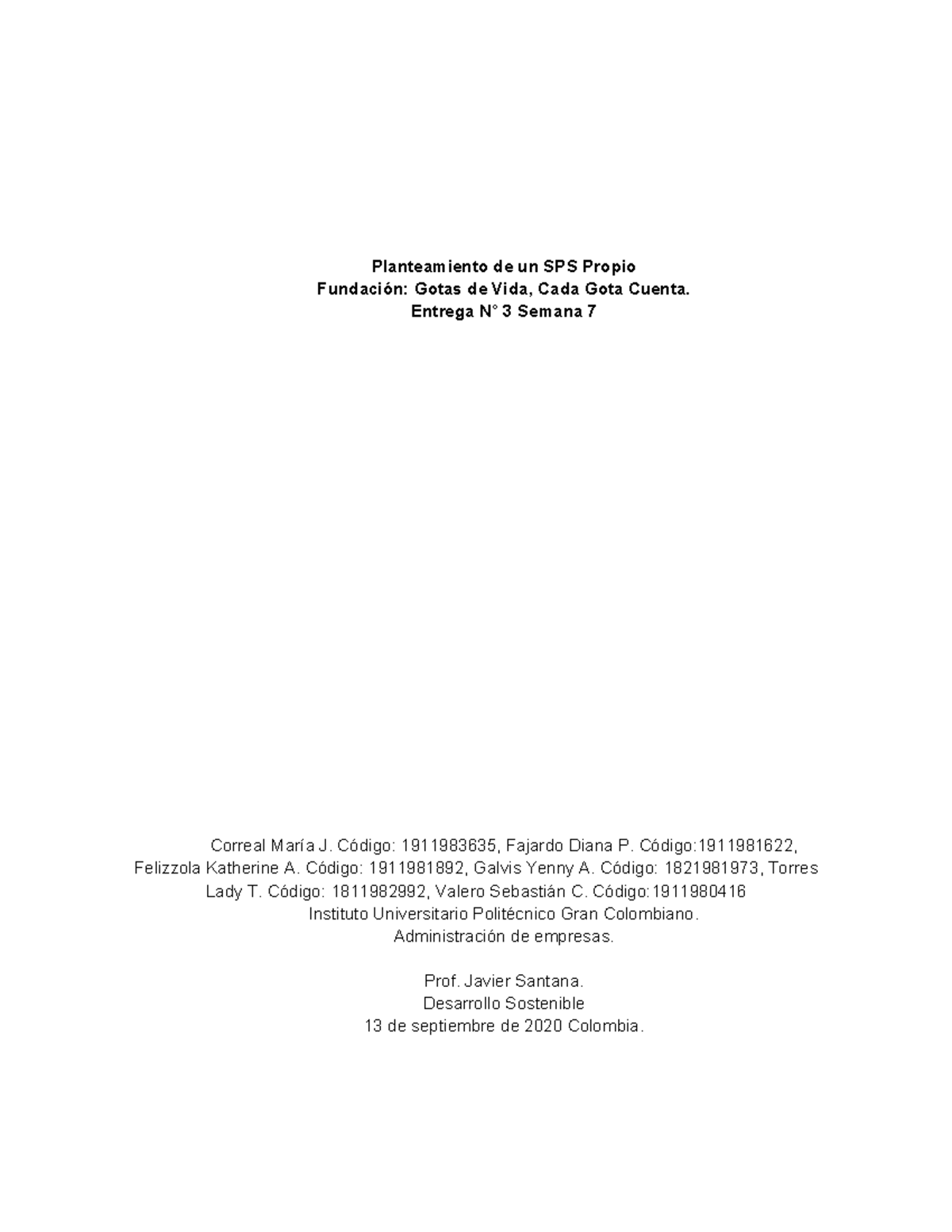 Planteamiento de un SPS - Entrega N° 3 Semana 7 Correal María J. Código ...