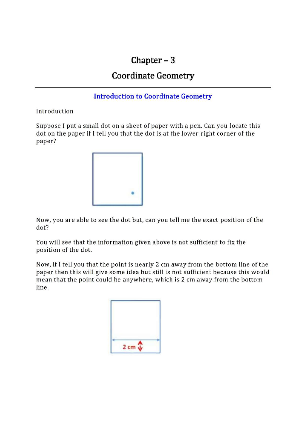 Co ordinate geometry - real no doc atttached - Chapter 3 Coordinate ...