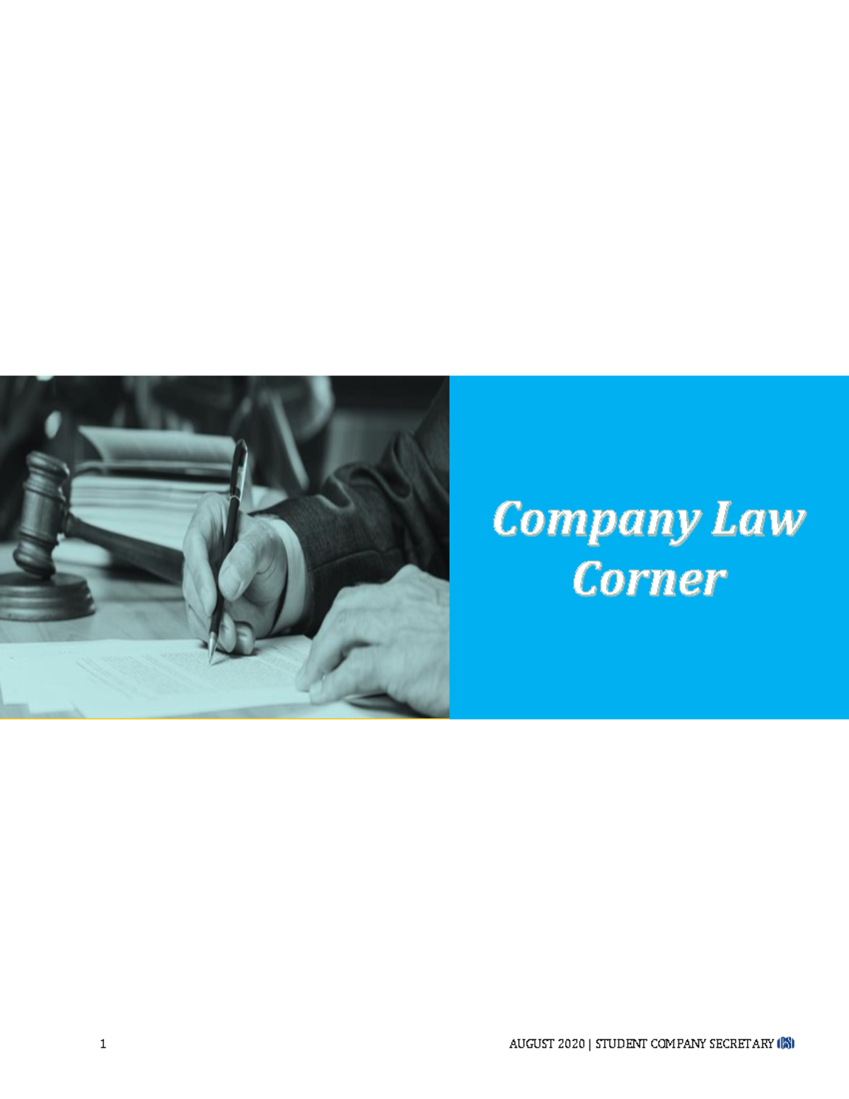 KMP - awdwd - 1 AUGUST 2020 | STUDENT COMPANY SECRETARY Company Law ...