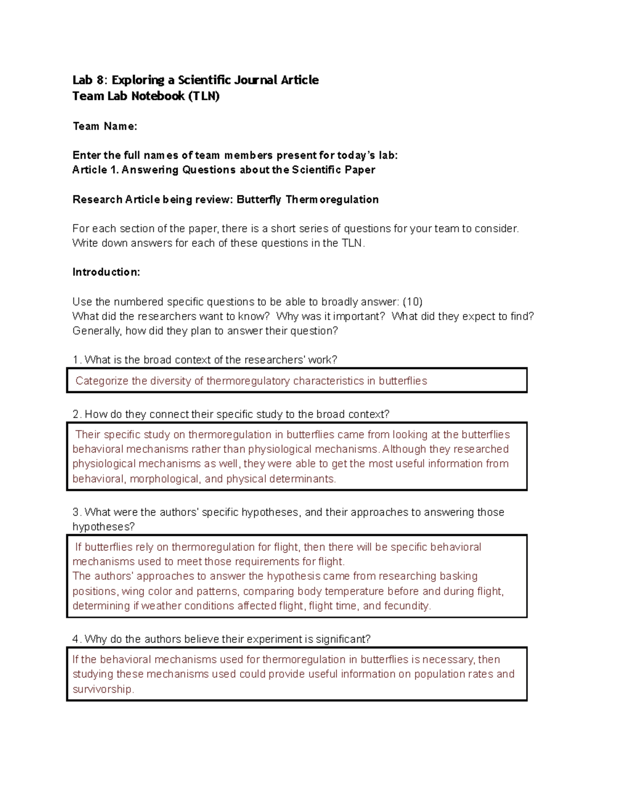 Lab 8 Exploring a Scientific Journal Article - Lab 8: Exploring a ...