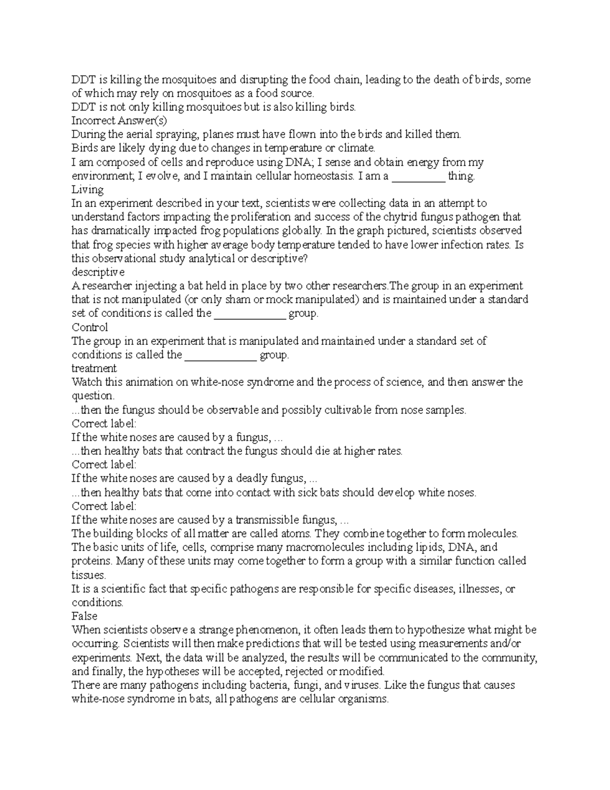 DDT is killing the mosquitoes and disrupting the food chain - DDT is ...