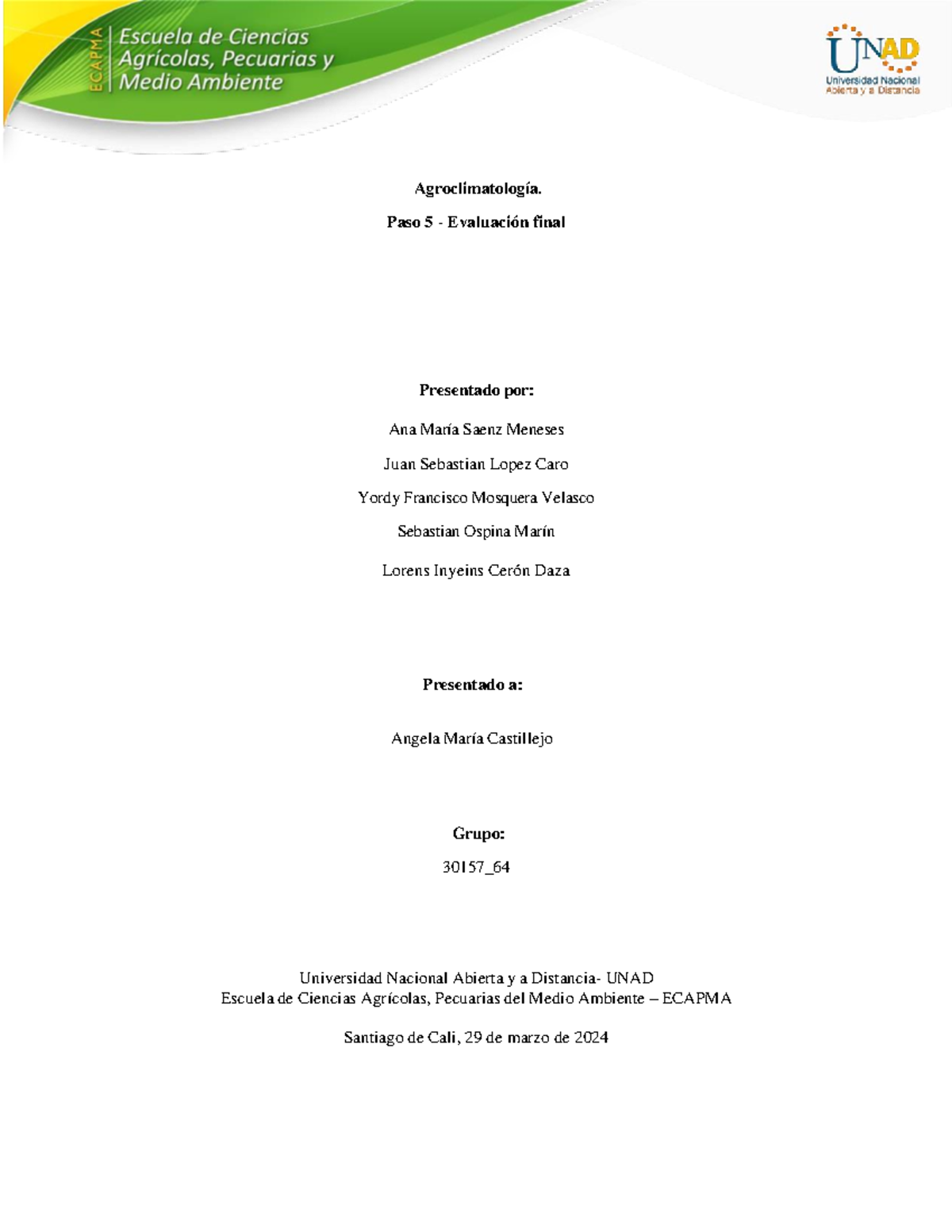 Trabajo Final Agroclimatología 5 Paso Agroclimatología Paso 5