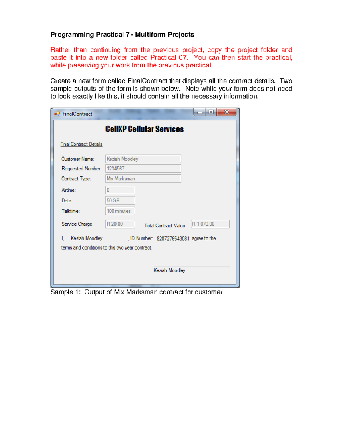 Programming Practical 07 You Can Then Start The Practical While Preserving Your Work From The