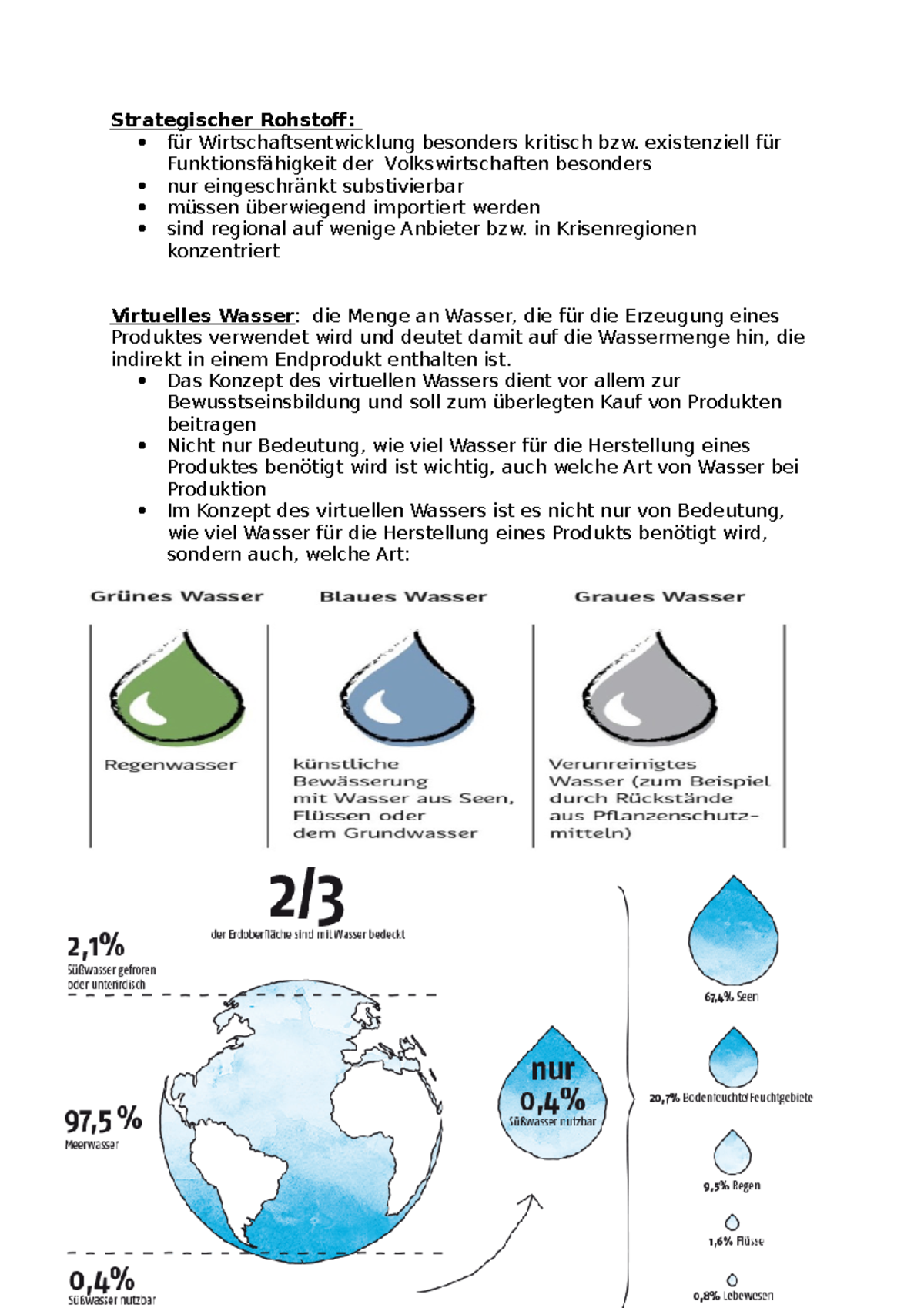 Wasser und rohstoffe lernzettel - Strategischer Rohstoff: für ...