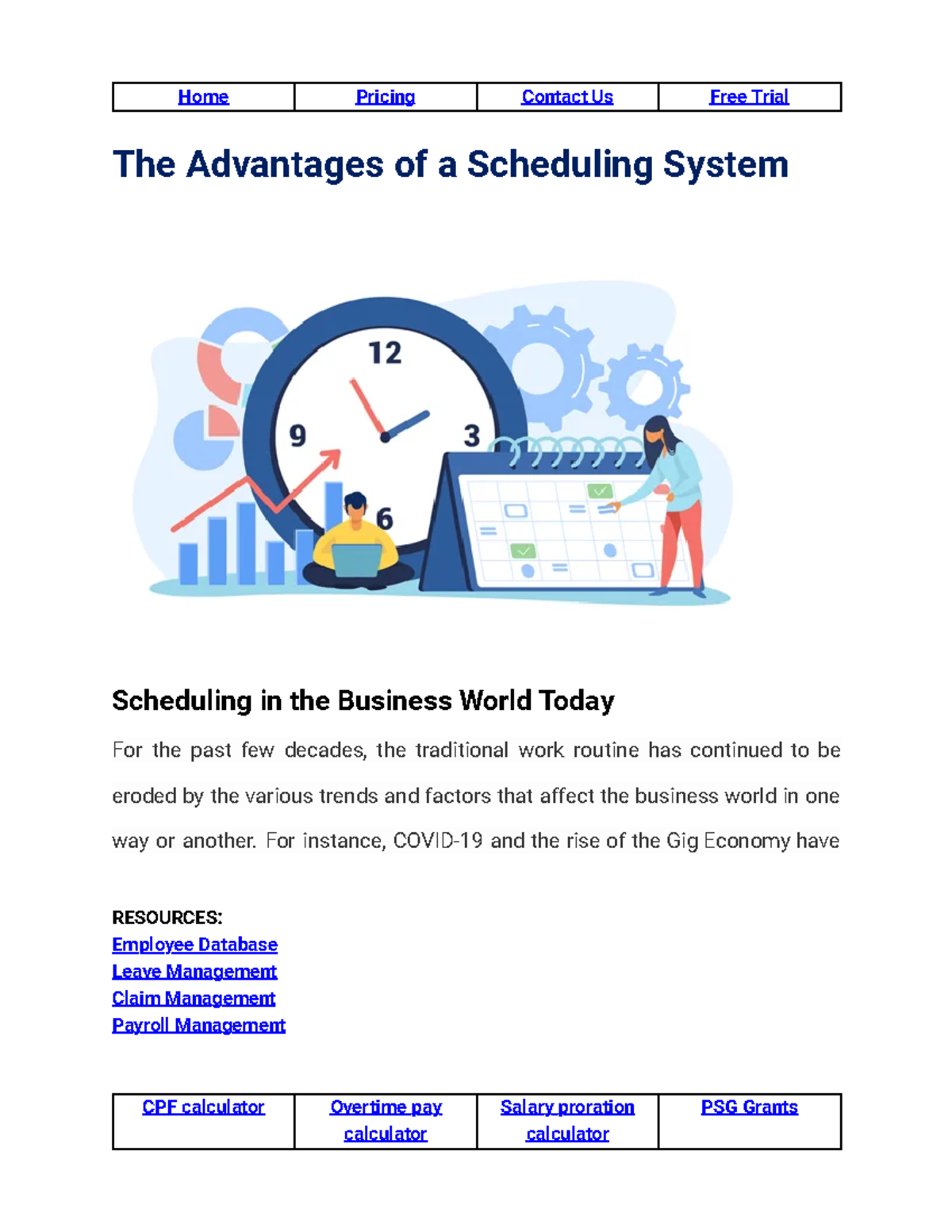 The Advantages of a Scheduling System - The Advantages of a Scheduling ...