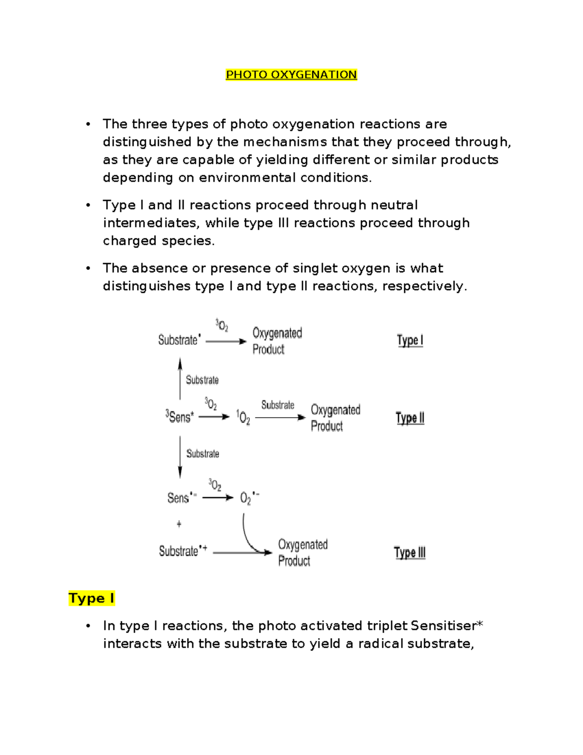 Photo Oxygenation - PHOTO OXYGENATION The three types of photo ...
