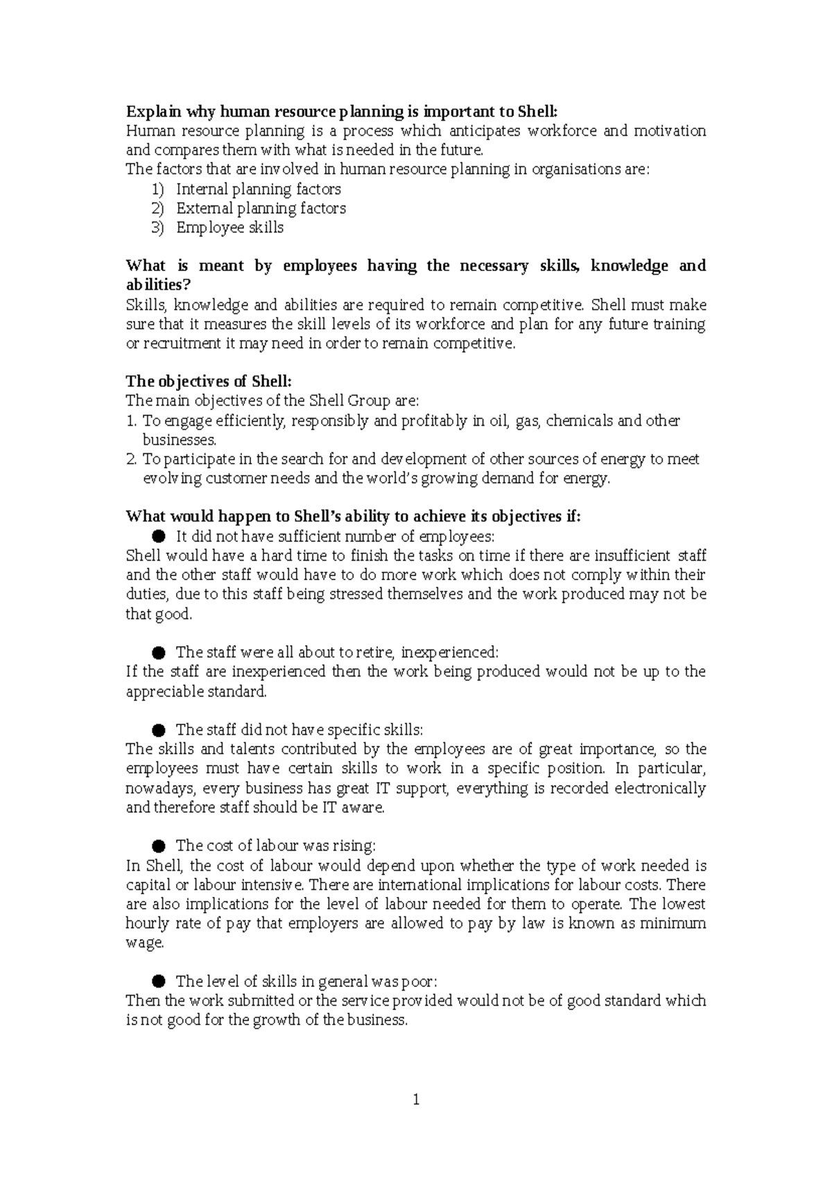Human Resource management 2 - Explain why human resource planning is ...