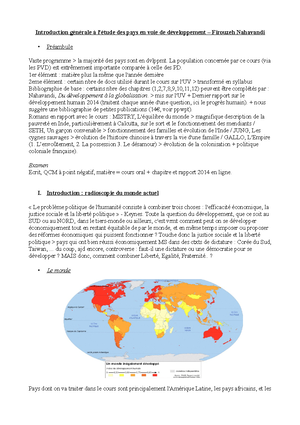 Introduction générale à l'étude des pays en développement ...