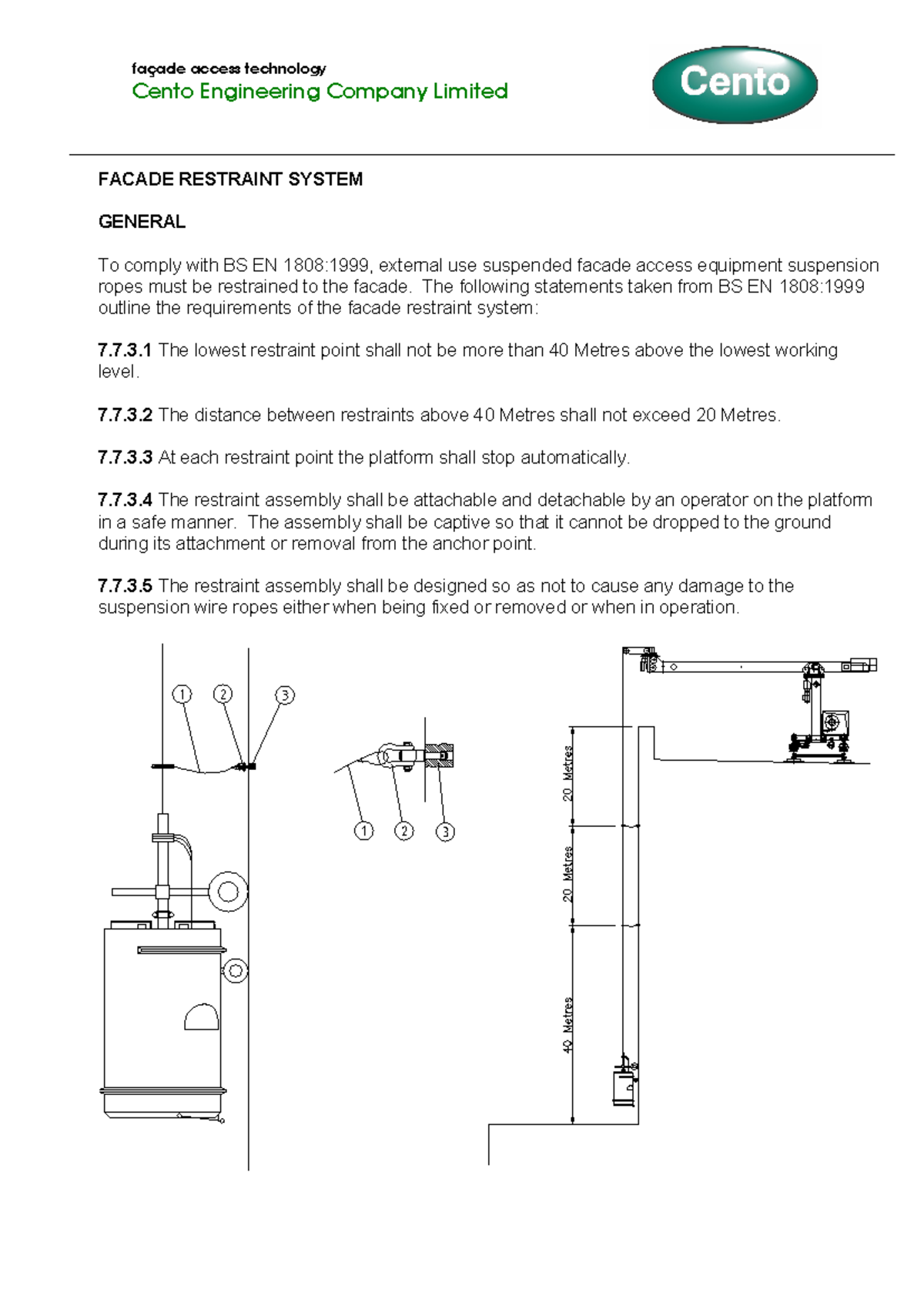 Facade BMUI Restraint - FACADE RESTRAINT SYSTEM GENERAL To comply with ...