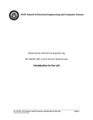 Control Systems Lab 03 - Page 1 Department of Electrical Engineering EE ...