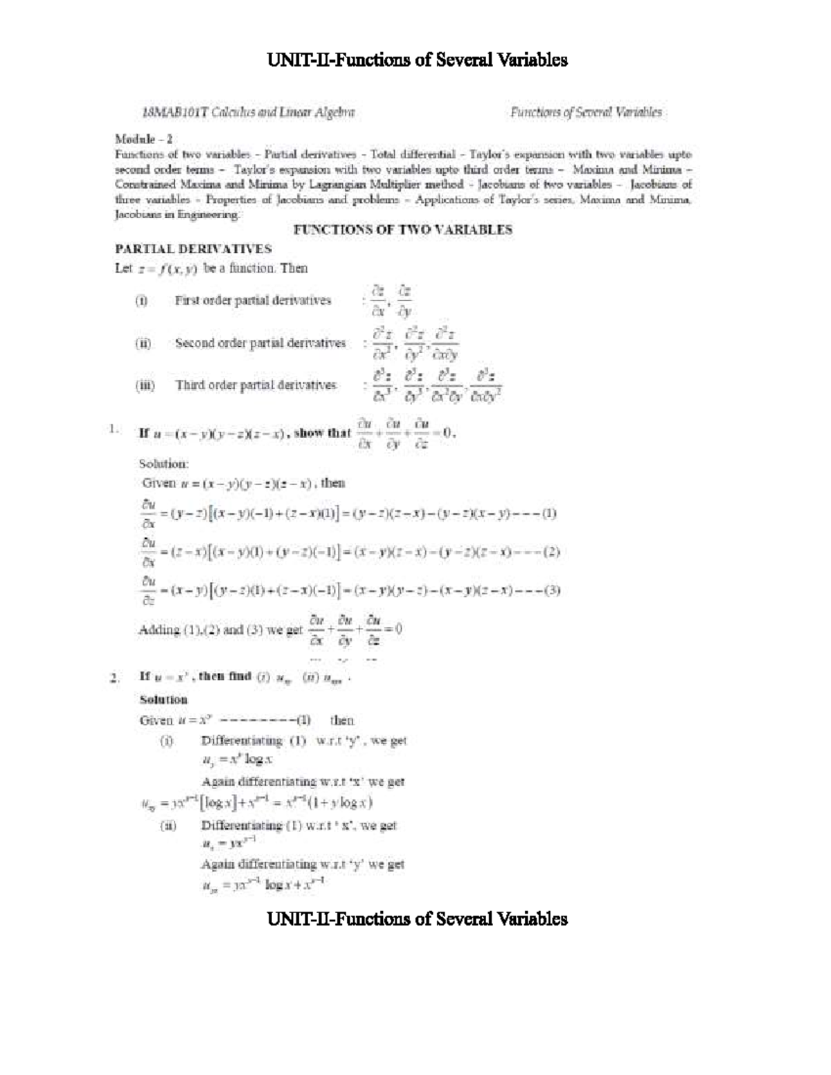 Mathematics sem1 - this is the previous questions of srm university for ...