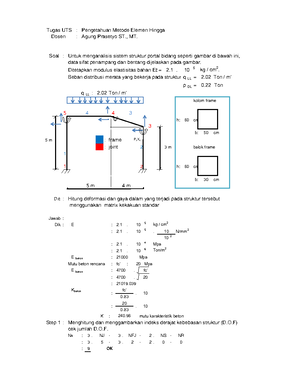 Metode Elemen Hingga - Elemen 3 - balok frame : :. 5 kg / cm 2 :. 5. N ...