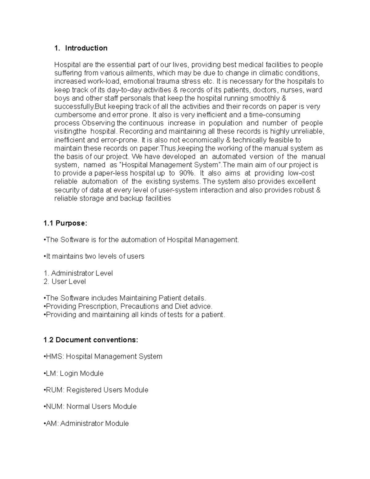 This is a sample txt file - Introduction Hospital are the essential ...