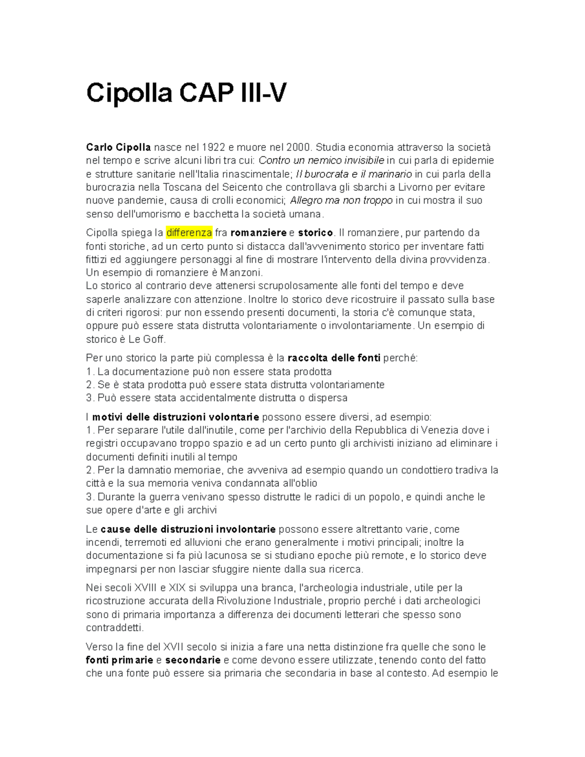 Cipolla CAP III-V - Cipolla CAP III-V Carlo Cipolla nasce nel 1922 e ...