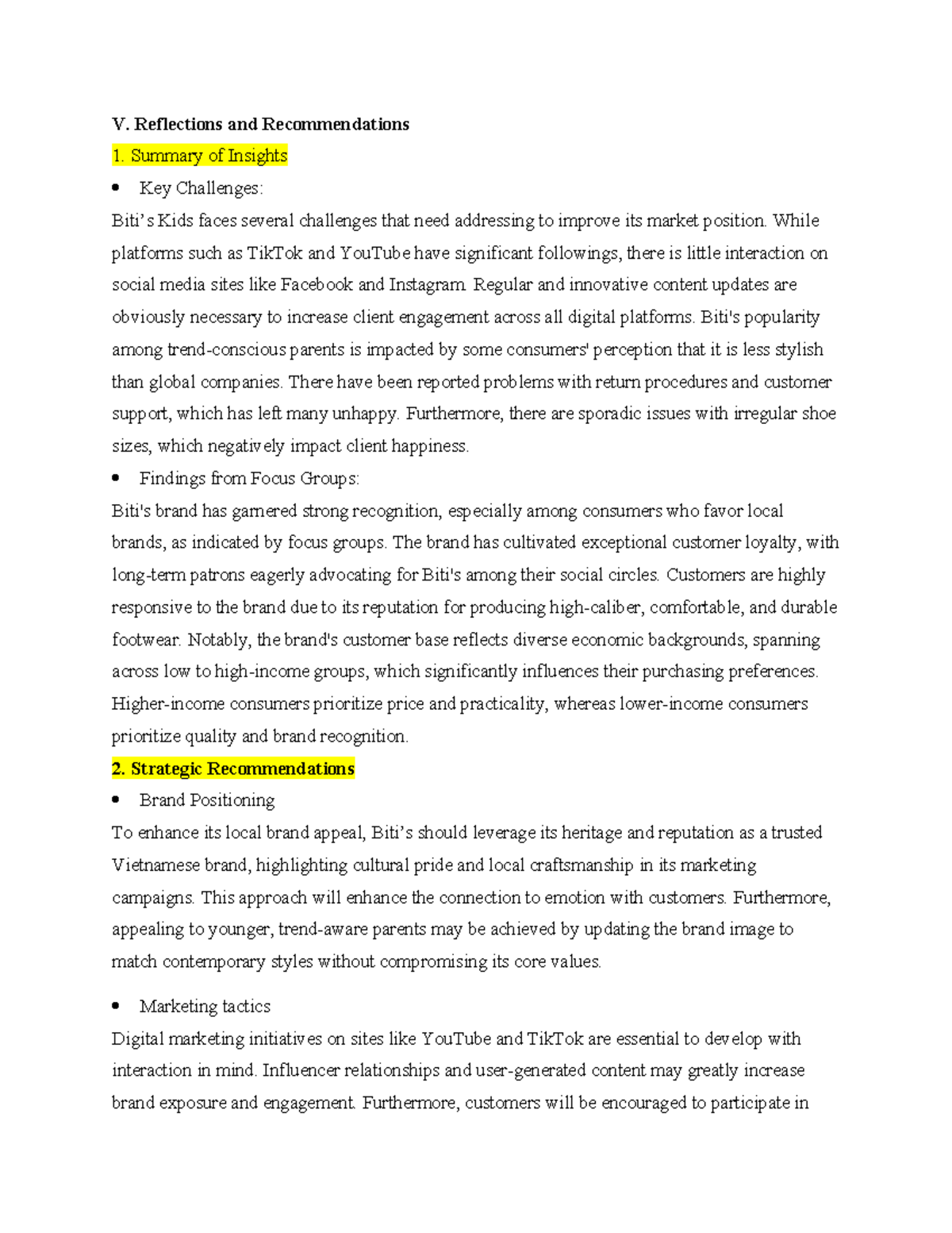 Reflection-and-Recommendation - V. Reflections and Recommendations ...