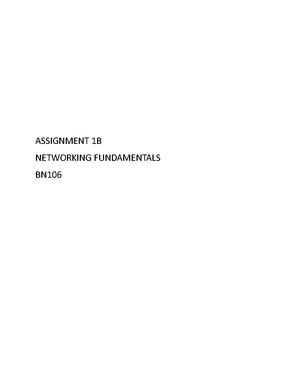 BN205 Lab1 - Computer Networks are built with a combination of computer ...