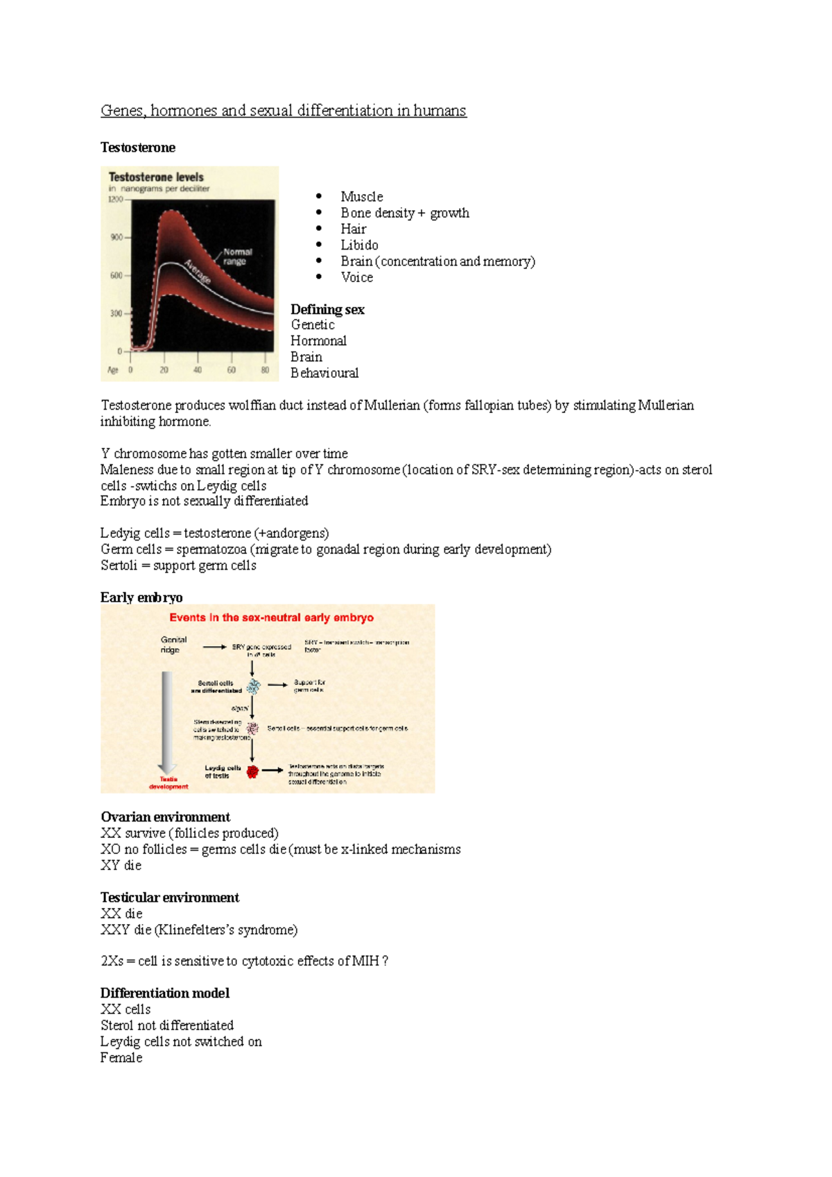 Lecture 3 Hormones And Behaviour Genes Hormones And Sexual Differentiation In Humans