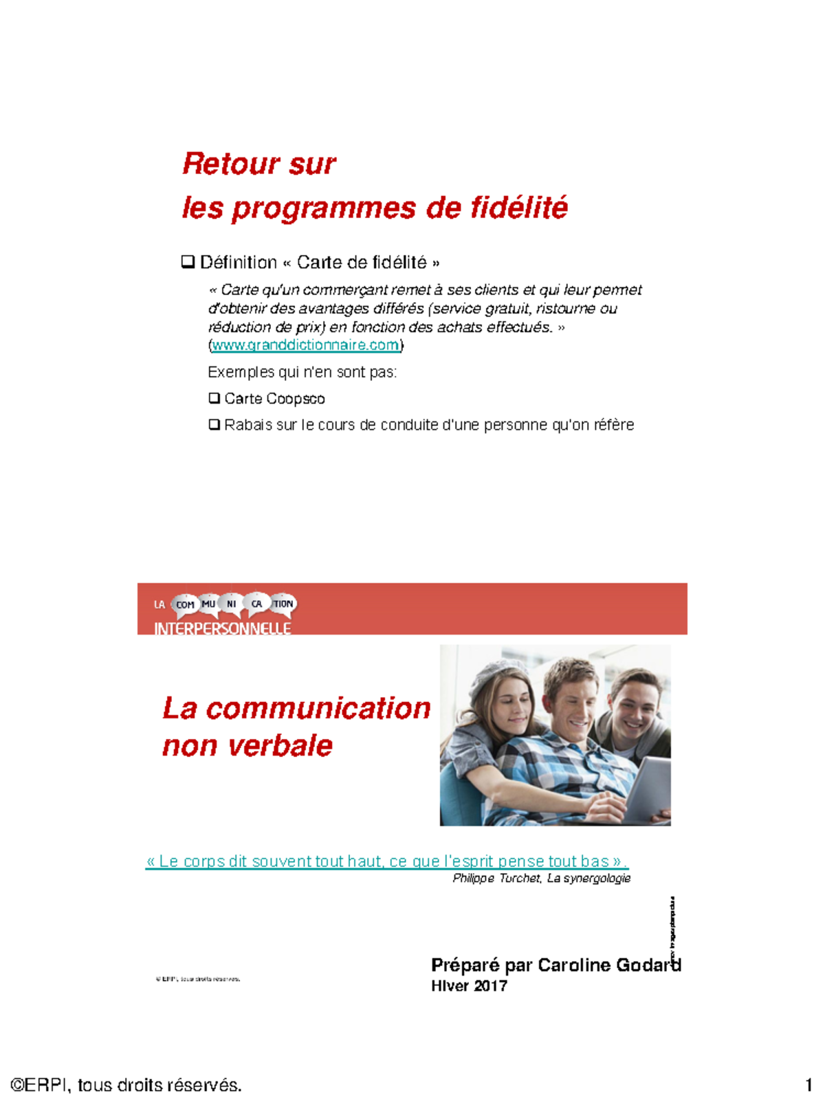 410-233-HU-Classe 11-Communication non verbale - Retour sur les ...