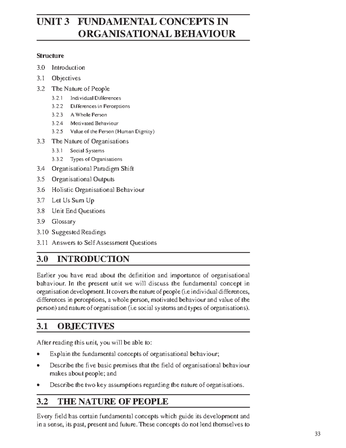 Unit-3 - Organisational Behaviour, UNIT 3 FUNDAMENTAL CONCEPTS IN ...