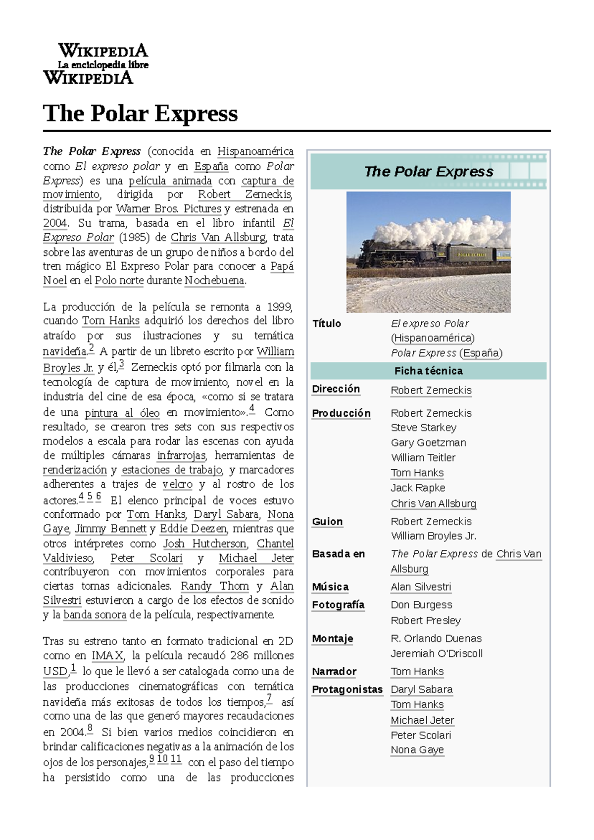 The Polar Express - Apuntes - The Polar Express Título El expreso Polar ...