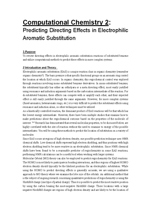 Gaussian Calculation Assignment 03 - Computational Chemistry Practice 3 Calculation of a ...