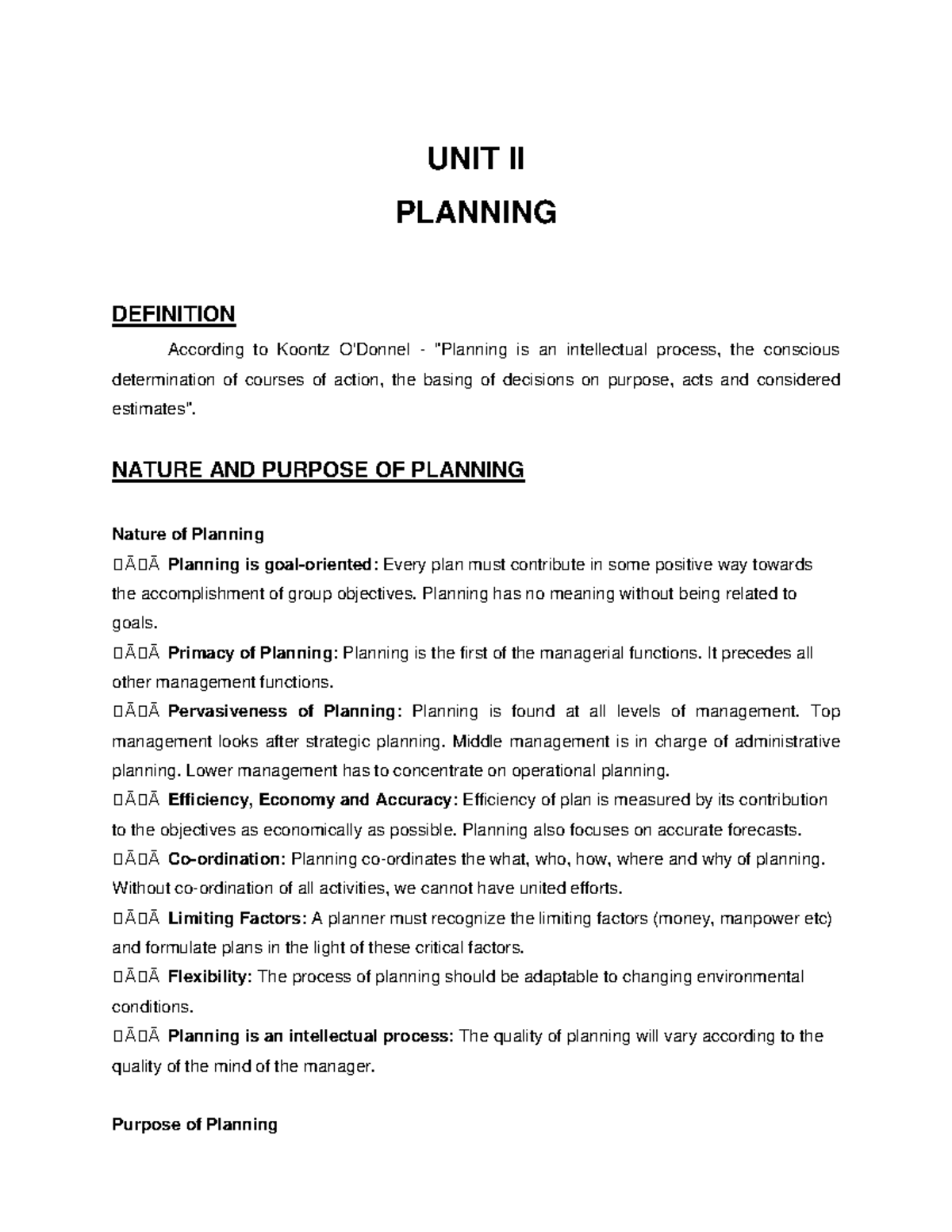 UNIT - 2 MG8591 Notes - Mr.Ganapathy AP/CSE - UNIT II PLANNING ...