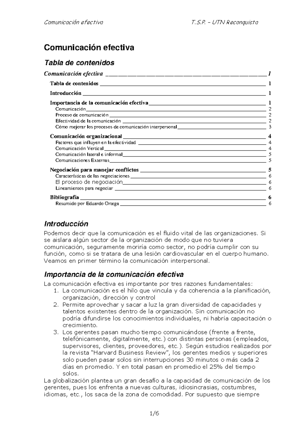 04 - Sjjajdj - Comunicación efectiva Tabla de contenidos Comunicación efectiva - Studocu