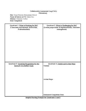 Lemov Techniques - Strategy Effectiveness Rating Date Implemented ...
