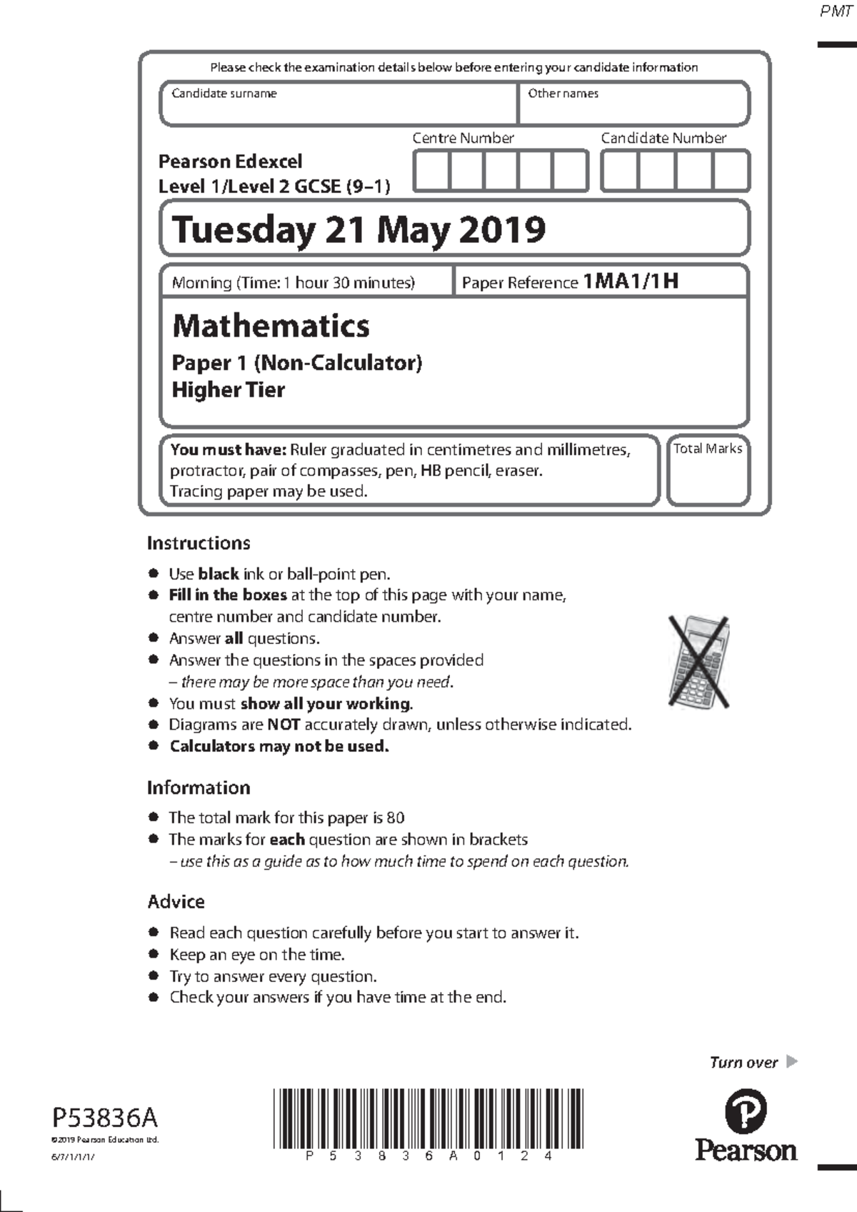 June 2019 QP - fantastic - P53836A ©2019 Pearson Education Ltd. 6/7/1/1 ...