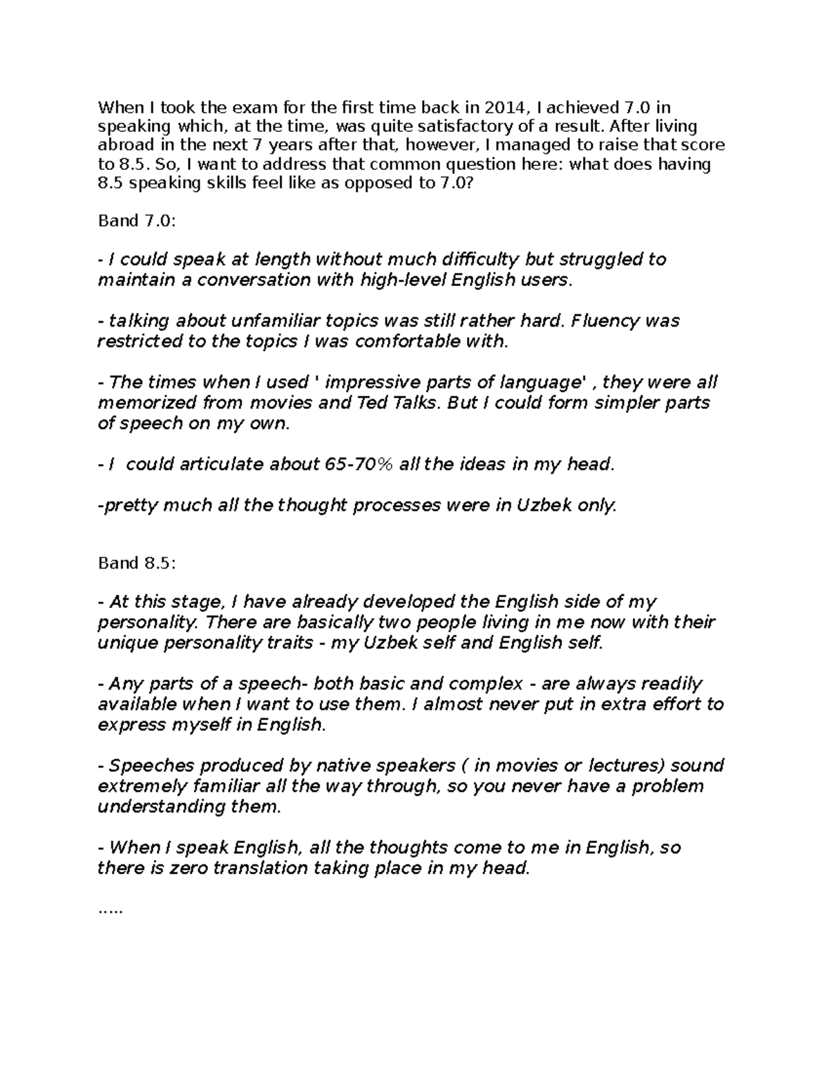 Essay 25 - Hope it helps, as it i an example. - When I took the exam ...