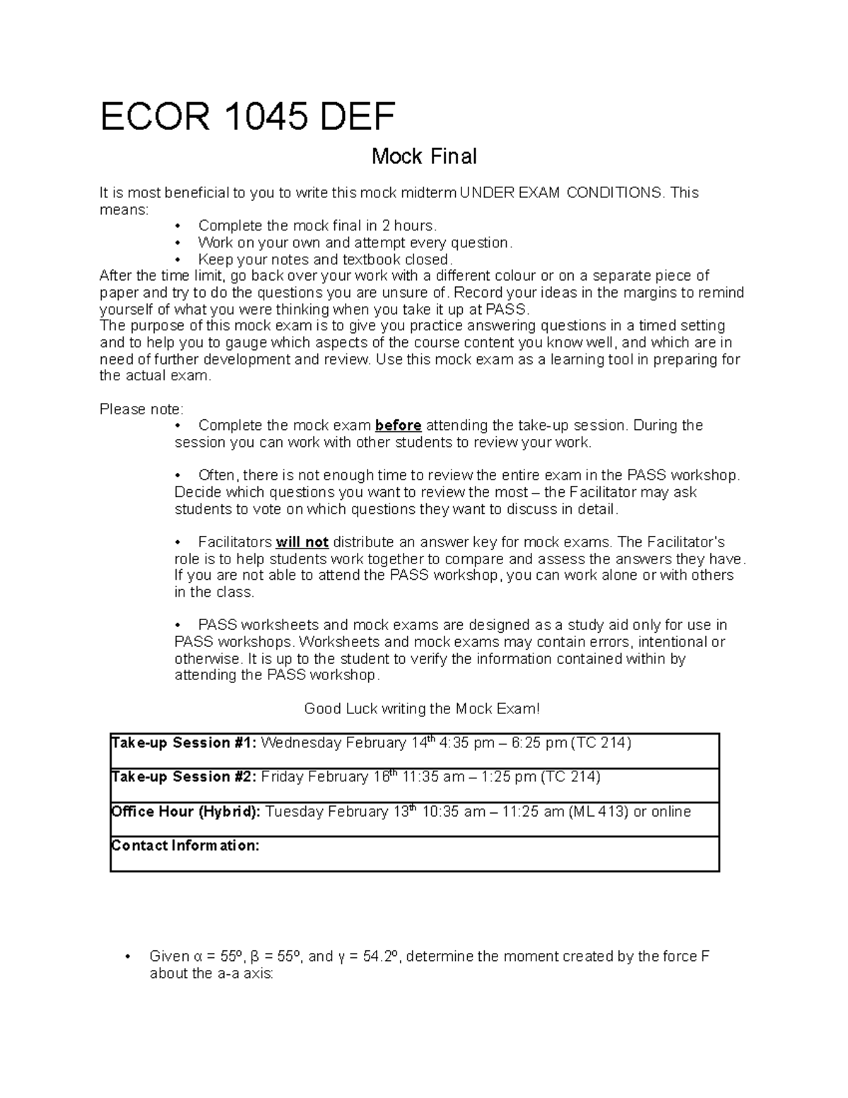 ECOR 1045 DEF - Mock Final - ECOR 1045 DEF Mock Final It is most ...