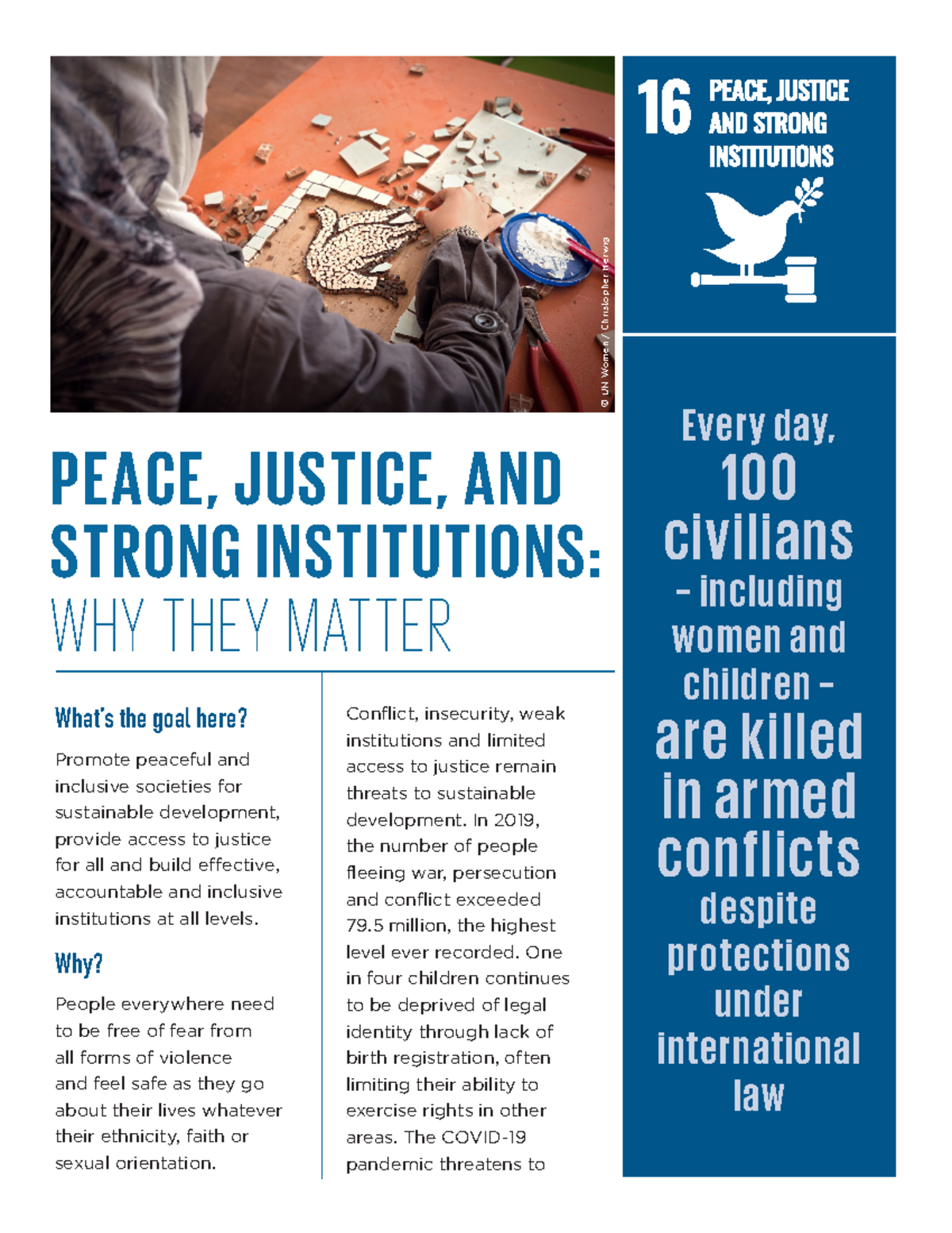 16 Why-It-Matters-2020 - What’s the goal here? Promote peaceful and ...
