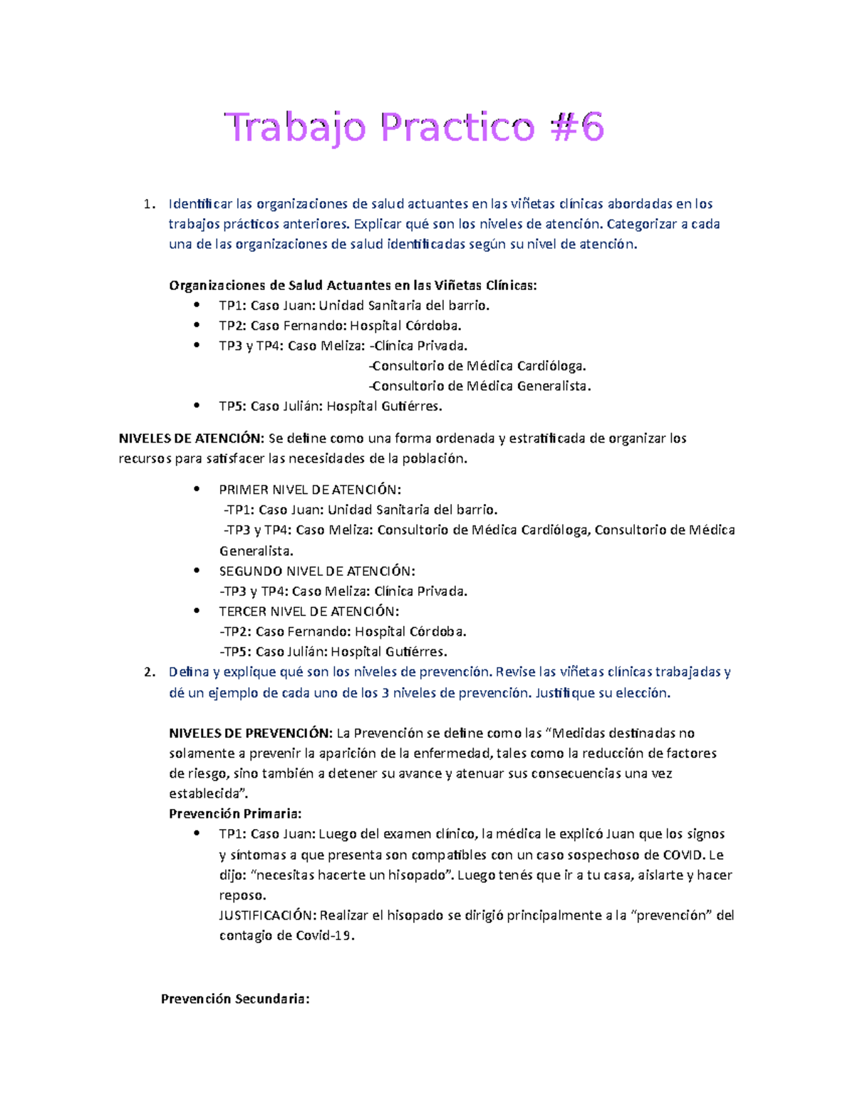 Trabajo practico #6 Ciencias Sociales UNLP - Identificar las ...